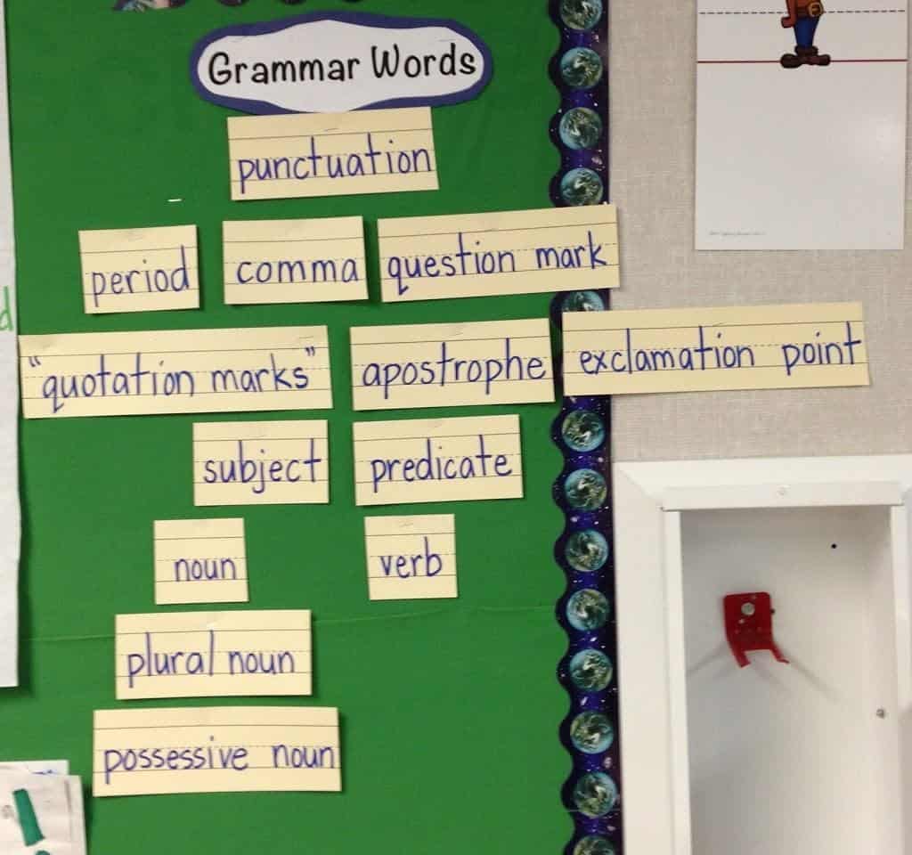 How to use a Grammar Wall in Elementary Classrooms