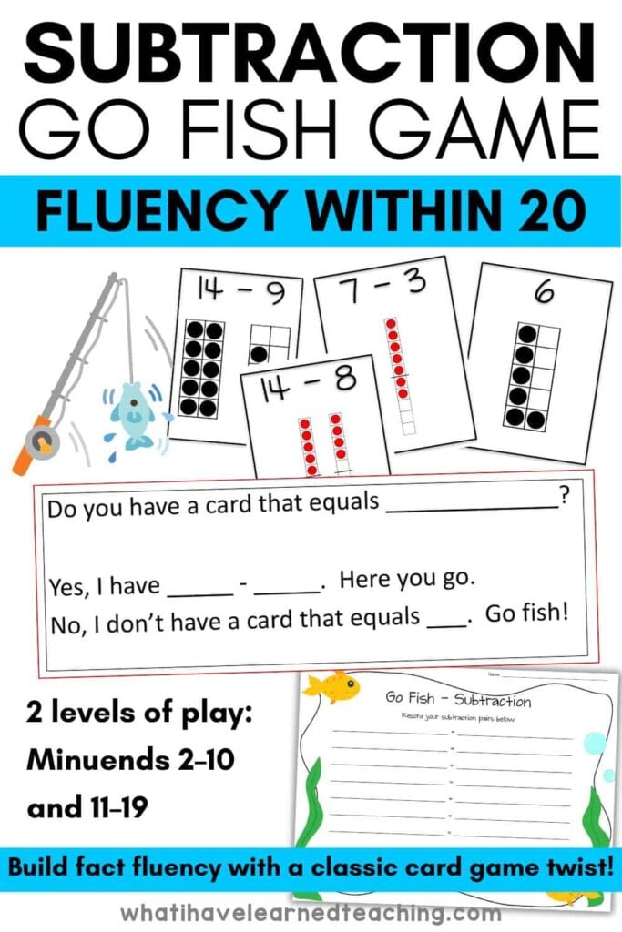 Subtraction Go Fish: A Hands-On Way to Build Fact Fluency