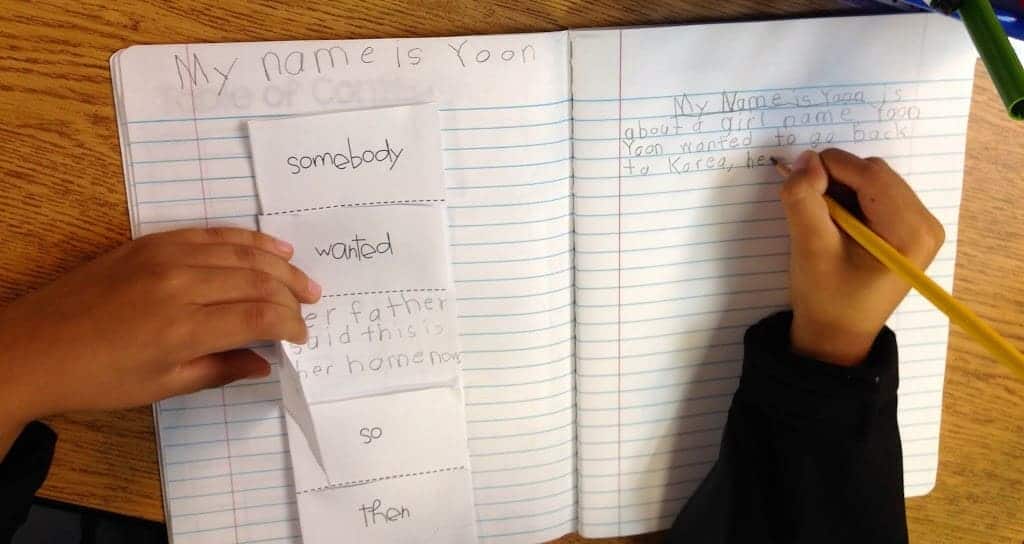 Reading Notebook Example for Second Grade
