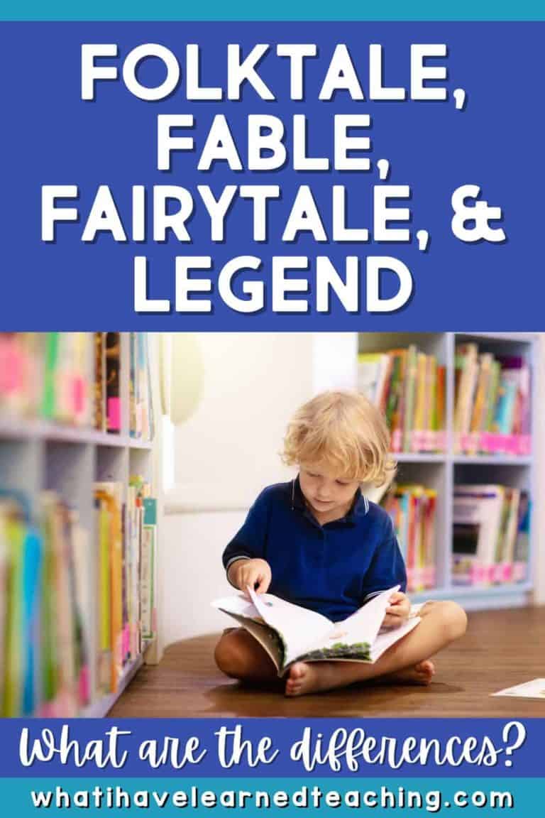 Fable vs. Folktale vs. Fairytale vs. Legend