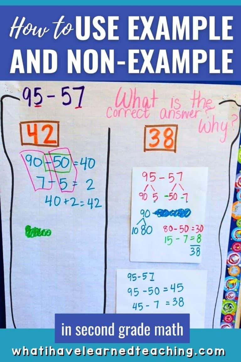 How to Use Example and Non-Example in Math with Two-Digit Subtraction