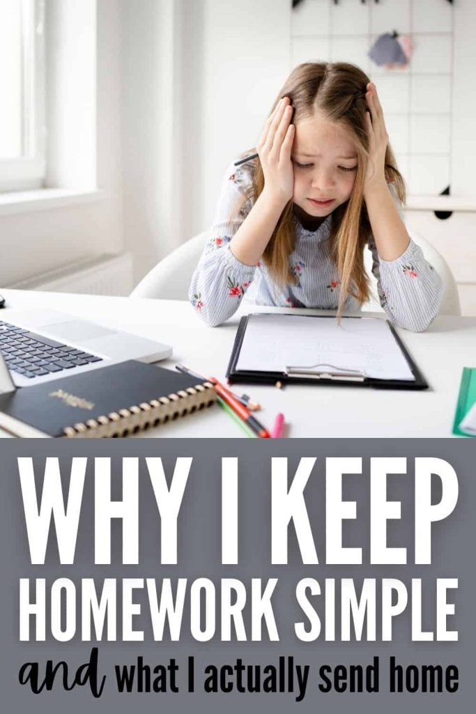 My Minimalist Approach to Weekly Homework in Second Grade