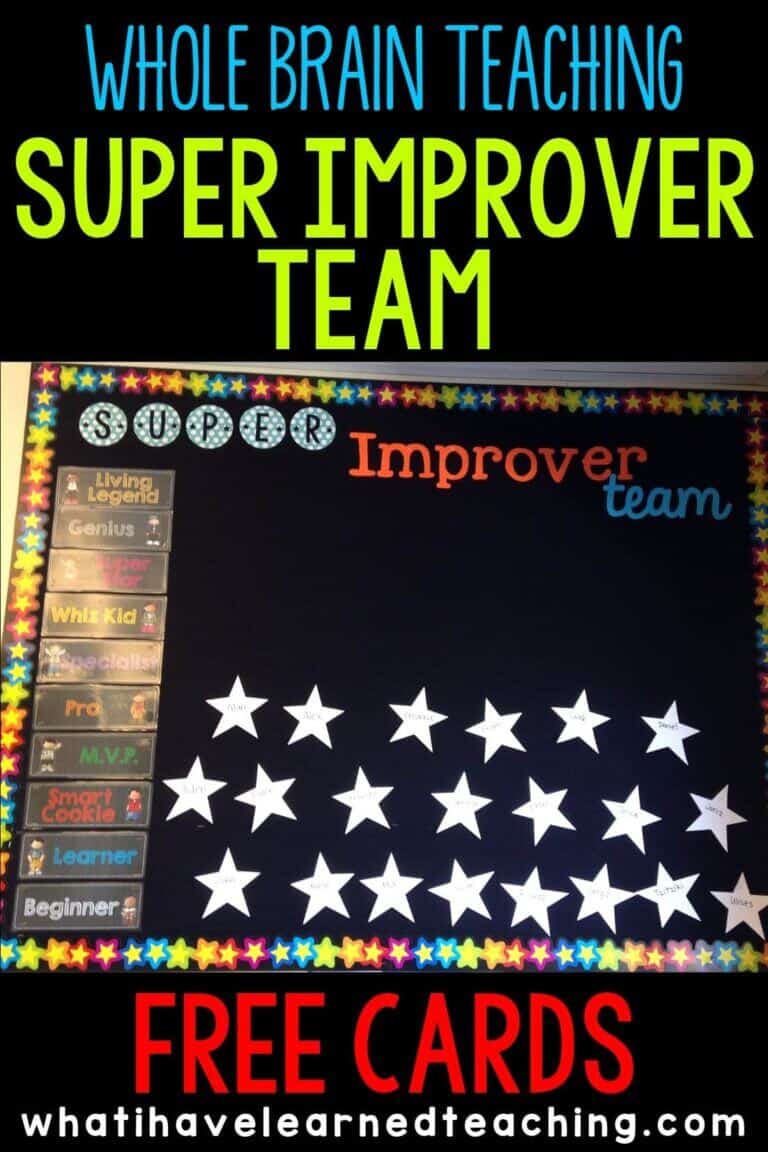 FREE Whole Brain Teaching Super Improver Wall Cards