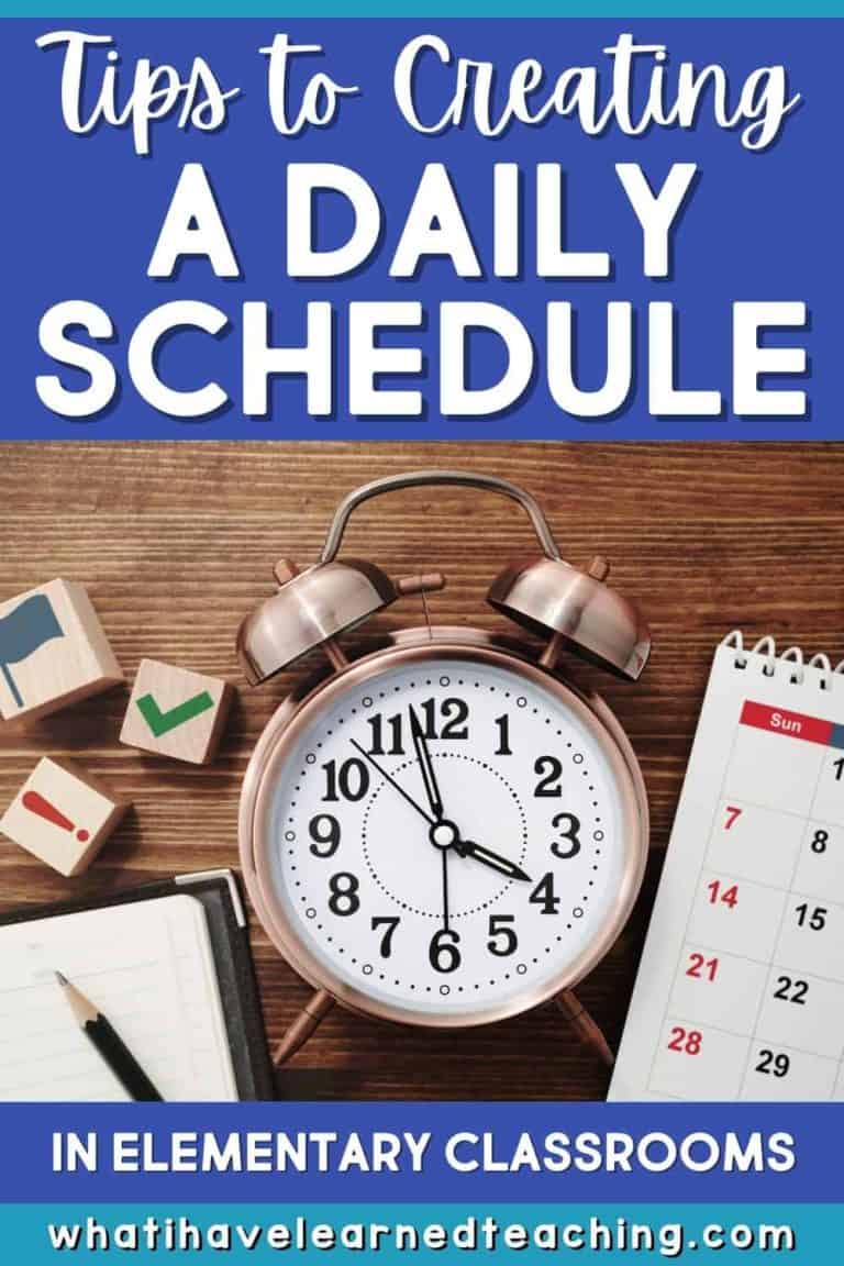 Tips to Create Your Classroom Schedule