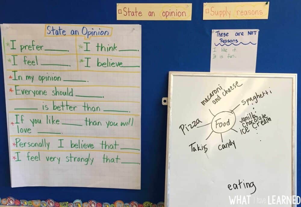 Teach How to State an Opinion to Elementary Students