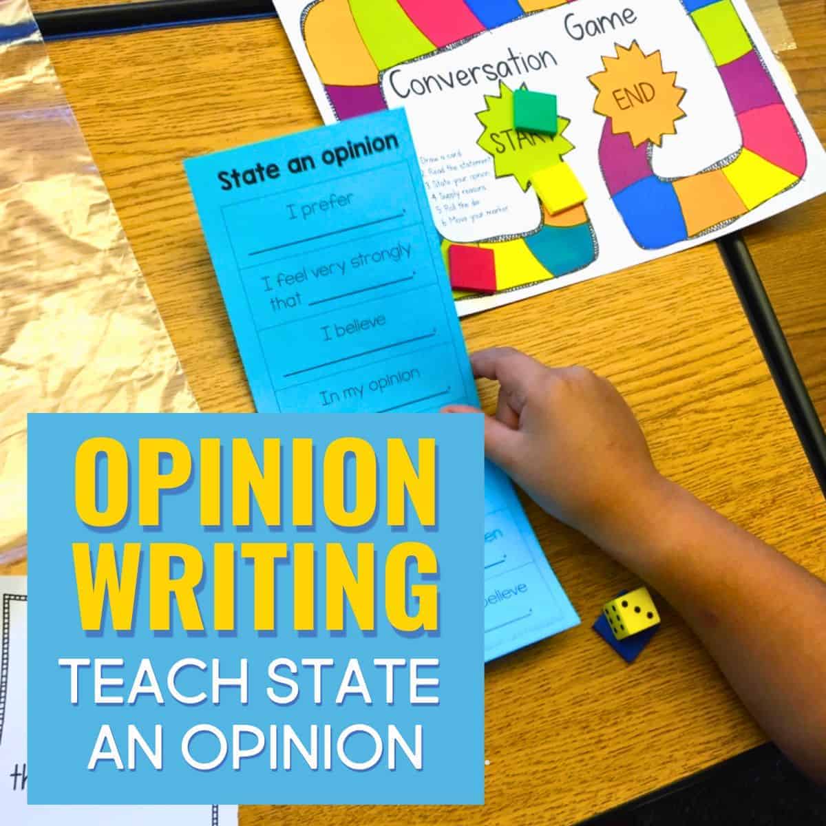 Boost Opinion Writing with Sentence Starters