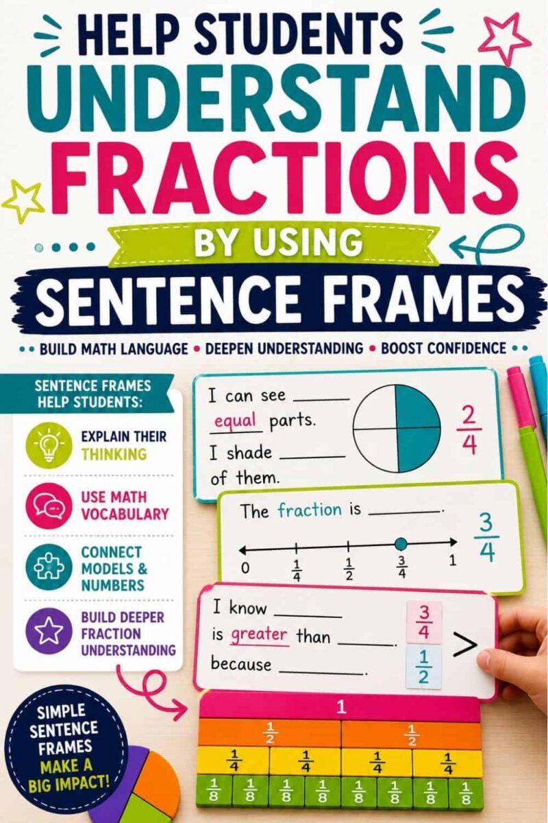 Fraction Sentence Frames for Teaching Math Vocabulary