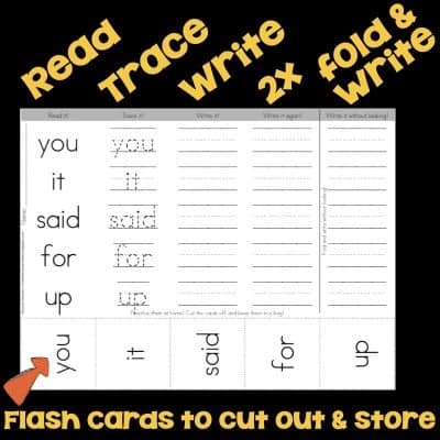 Sight Word Practice and Cards - Dolch List