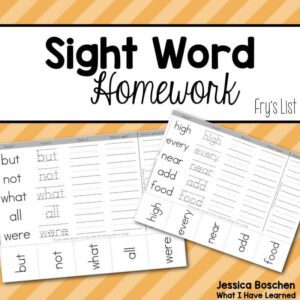 Sight Word Practice and Cards - Fry's List