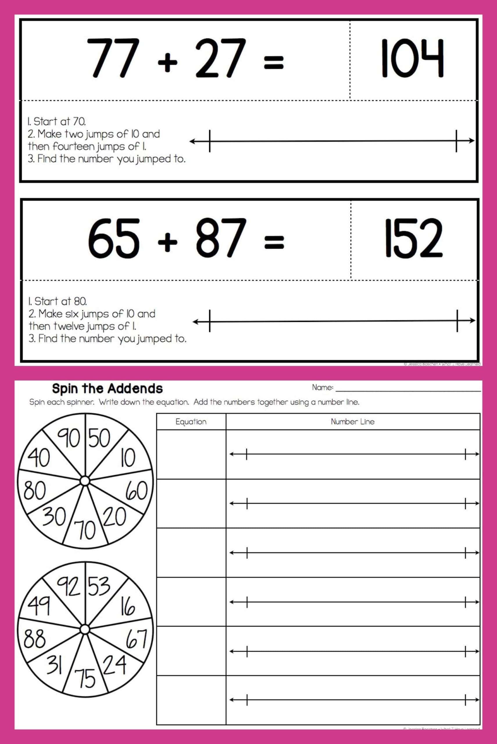 Two-Digit Addition Task Cards, Assessments, Activities, and Games