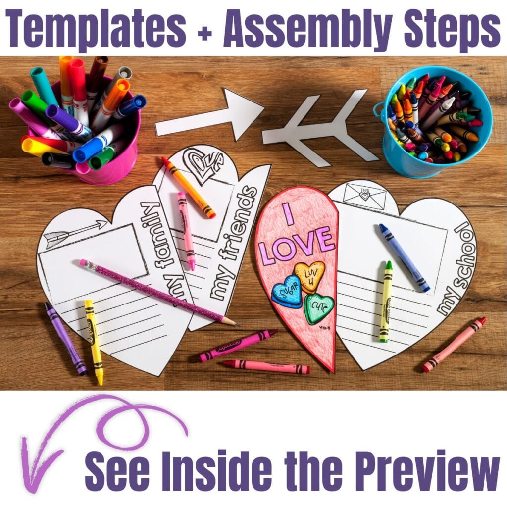 Valentine's Day Flap Book Craft for February