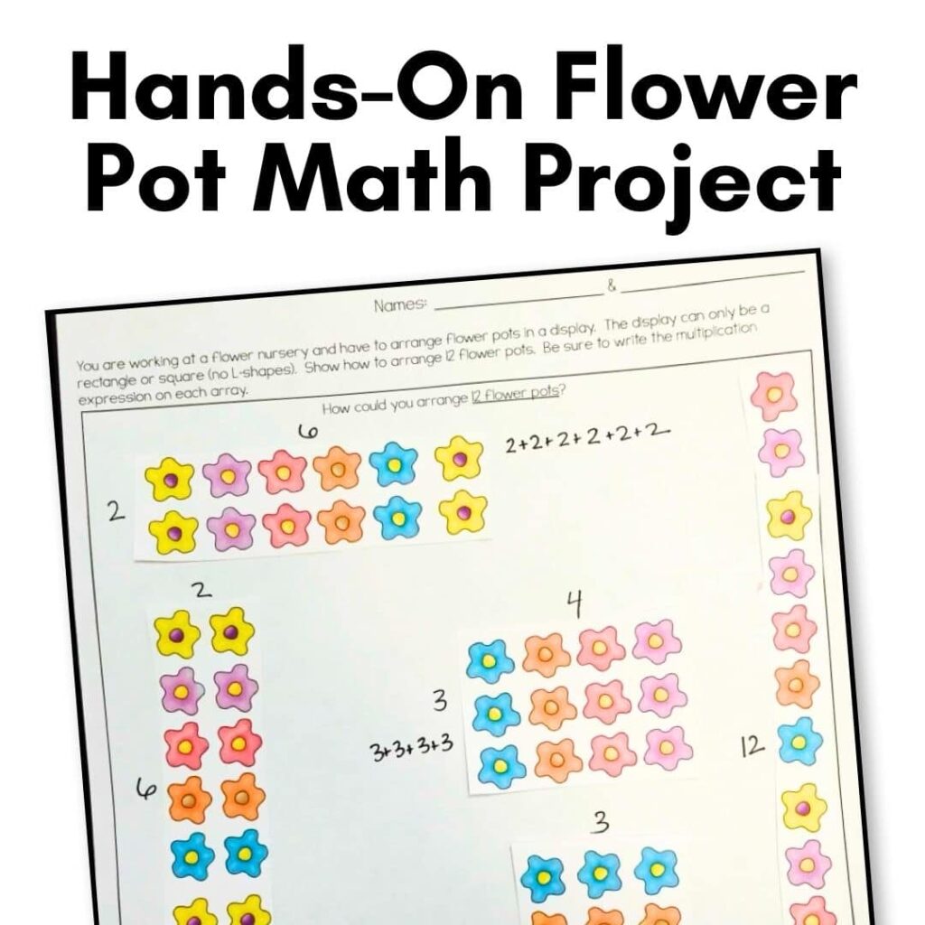 Building Arrays Flower Pot Activity | Rectangular Arrays ...