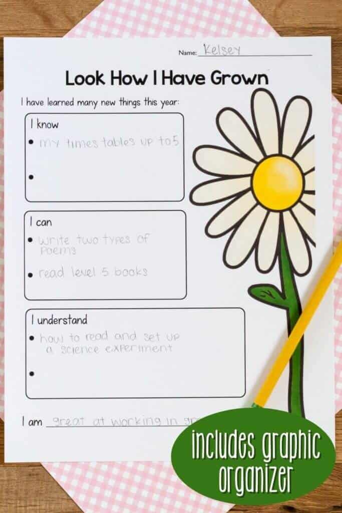 Look How I Have Grown Spring Open House Craft