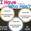 I Have / Who Has Game - 10 More and 10 Less