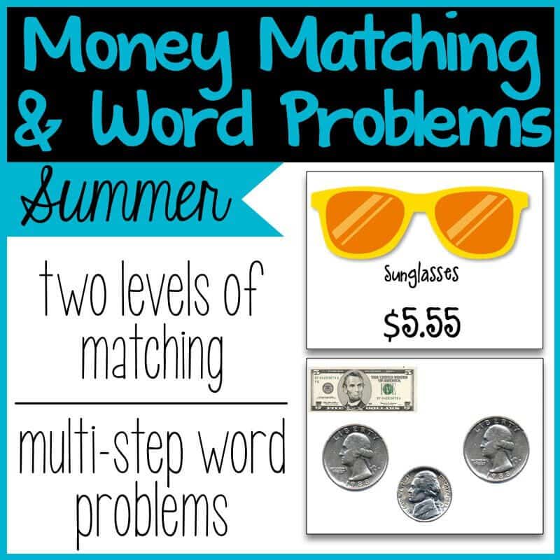 May or Summer - Money Matching and Word Problems