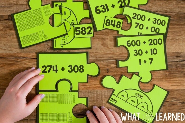 Third Grade Number Puzzles BUNDLE
