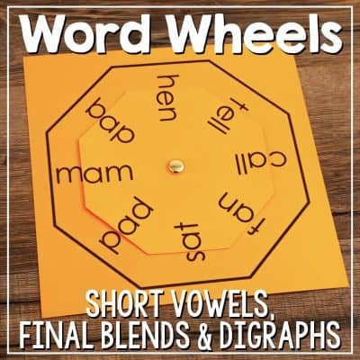 Phonics Word Wheels for Reading Groups or Word Work