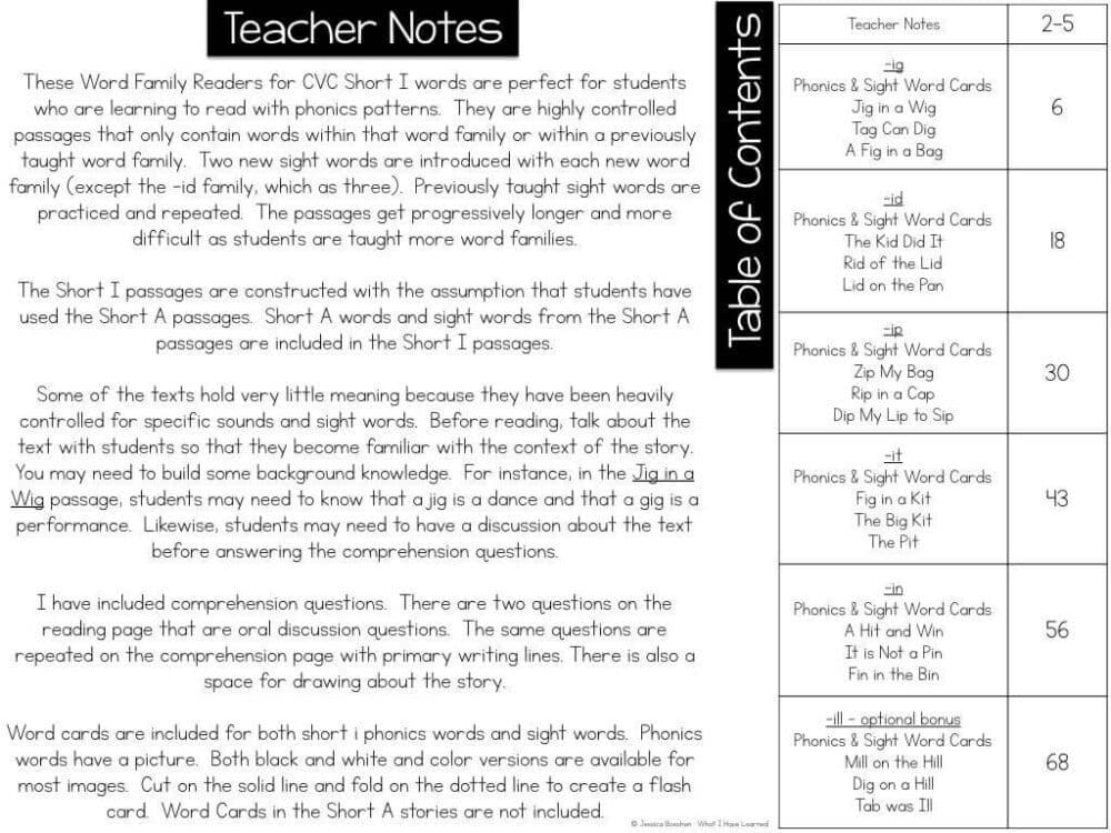 CVC Decodable Phonics Passages | Word Family Reading Fluency ...