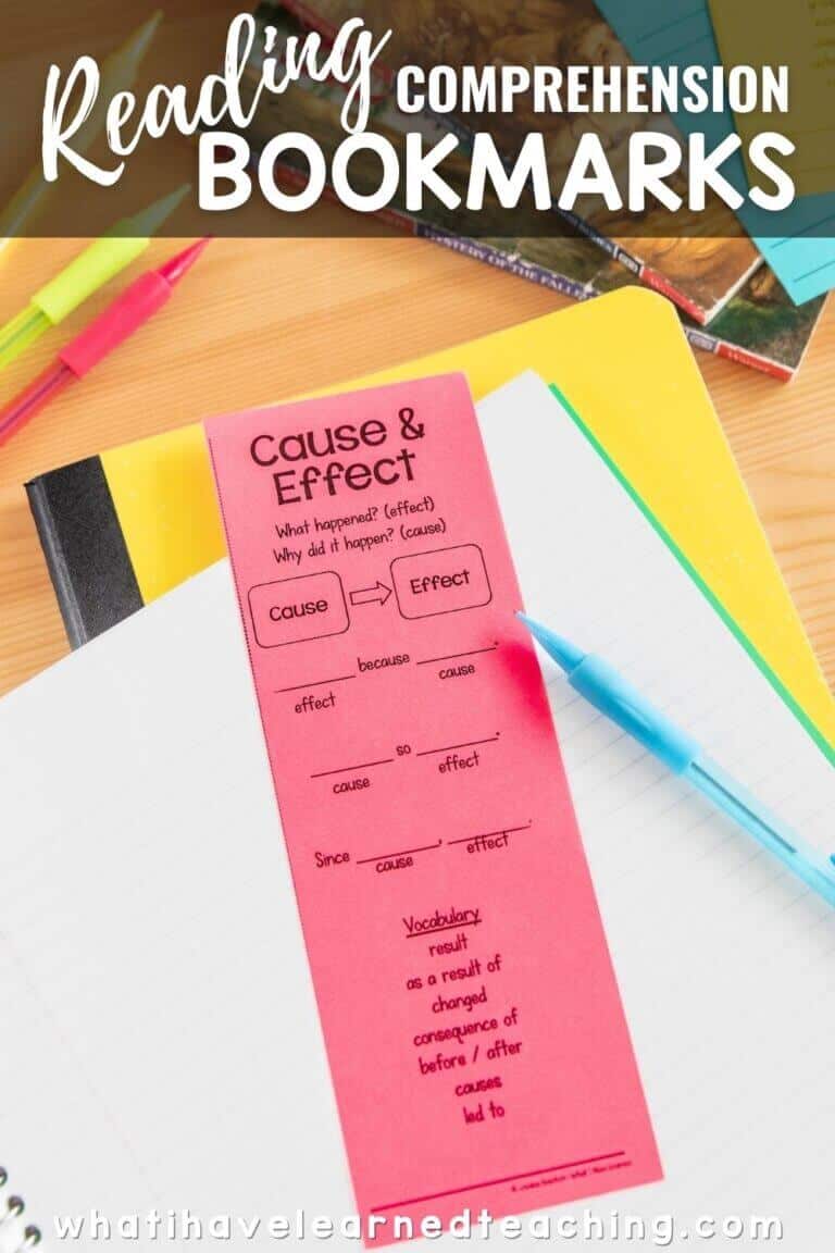 Reading Comprehension Bookmarks to Support Academic Language