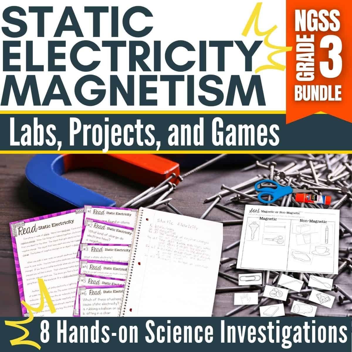 Static Electricity and Magnetism Third Grade Science Stations