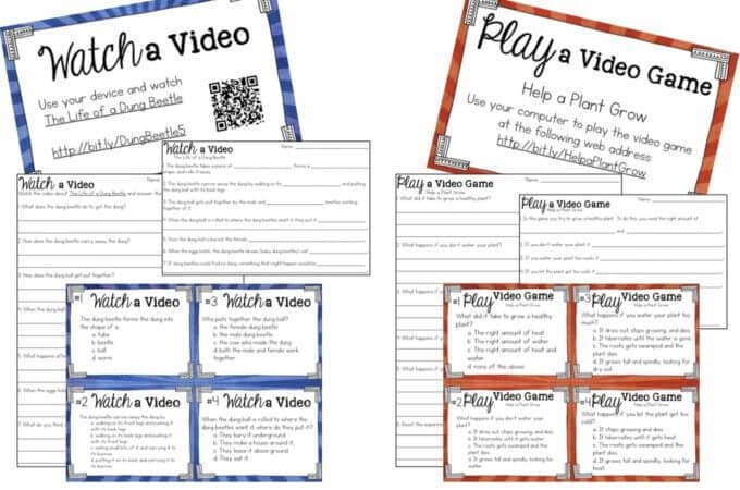 Life Cycles of Plants and Animals - Science Stations for Third Grade