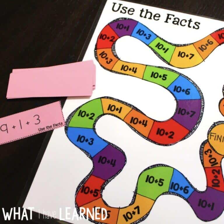 Using 10 to Add +9 and +8 Games & Activities