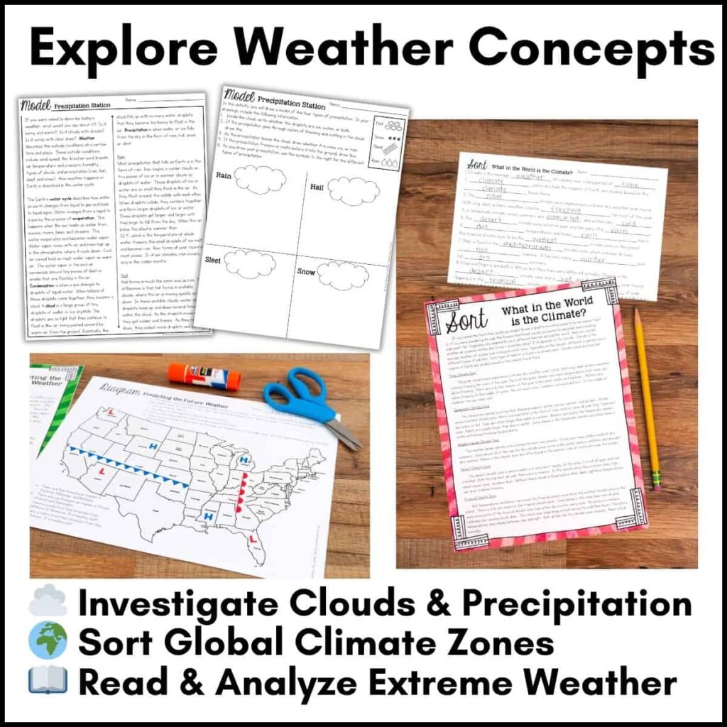 Weather and Climate Third Grade Science Stations