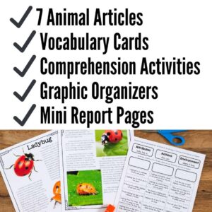 Life Cycle Informational Articles and Comprehension Activities - BUNDLE
