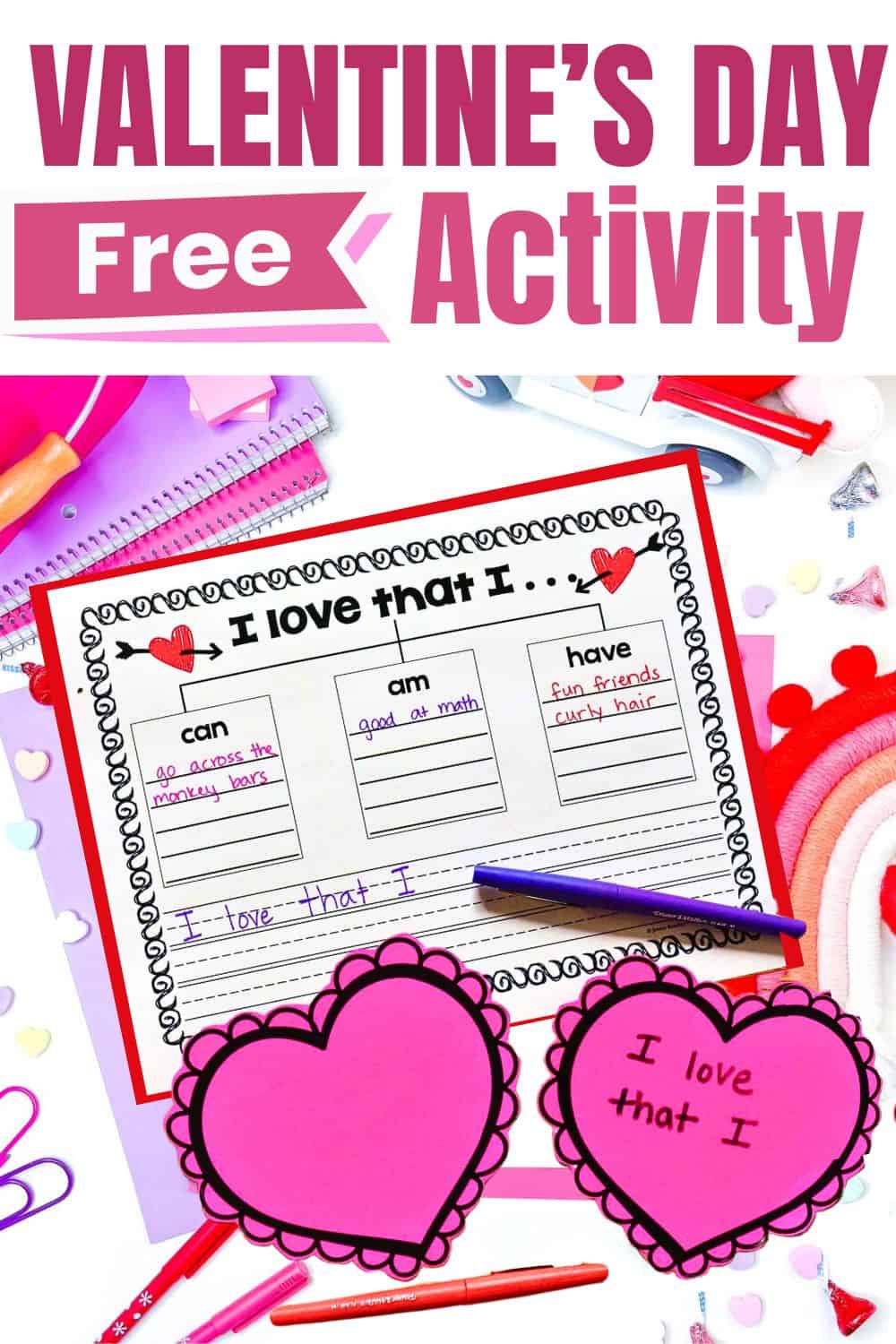 A Free Valentine’s Day Writing Activity That Builds Growth Mindset