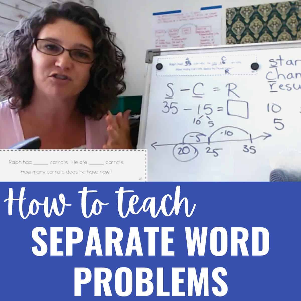 How to Teach Separate Word Problems to Elementary Students