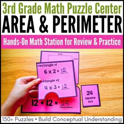 Area and Perimeter Number Puzzles for MD 5-8