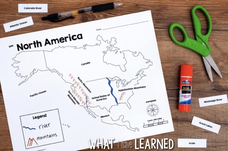 Map Skills Social Studies Unit for Second Grade