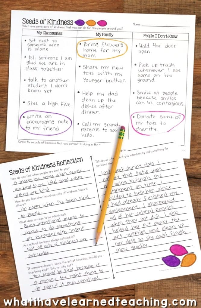 Seeds of Kindness Spring Craft and Writing Activity