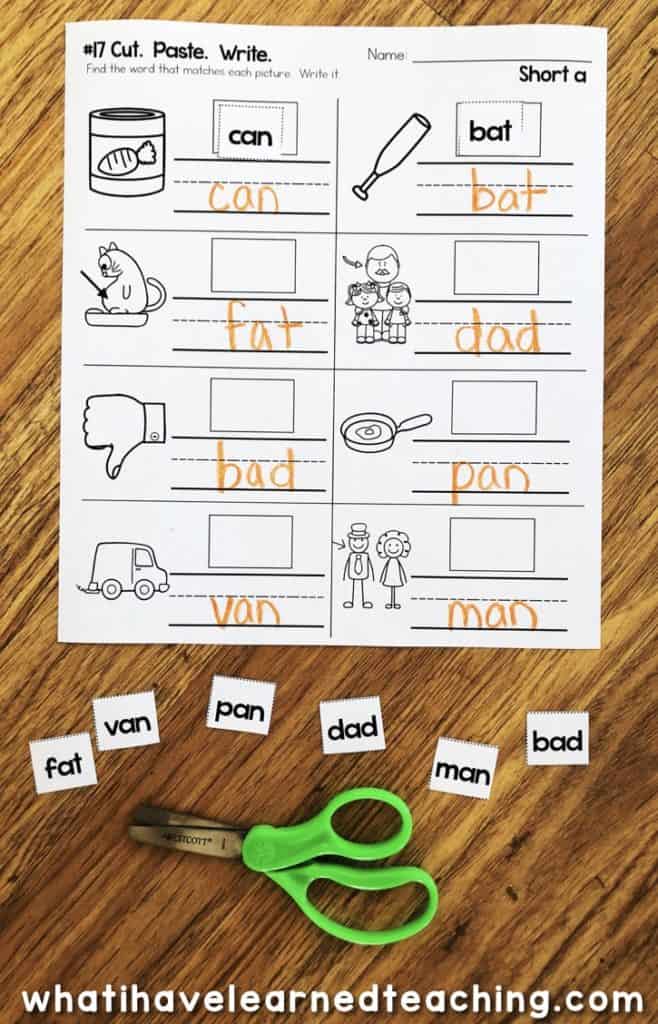 Short A Phonics Worksheets - Short A CVC Words