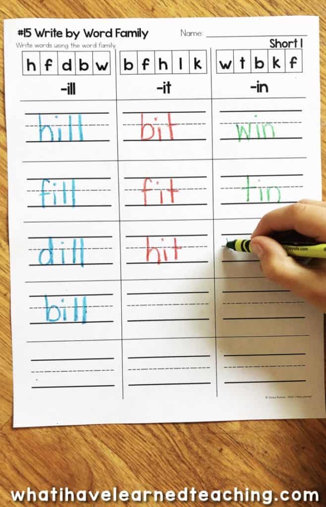 Short I Phonics Worksheets: Short I CVC Words