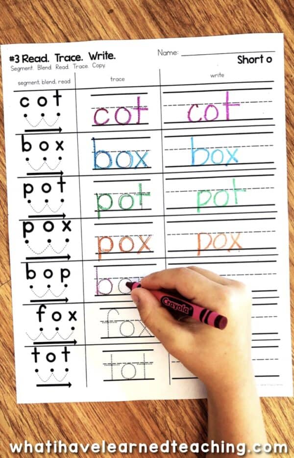 Short O Worksheets for Short O CVC Words