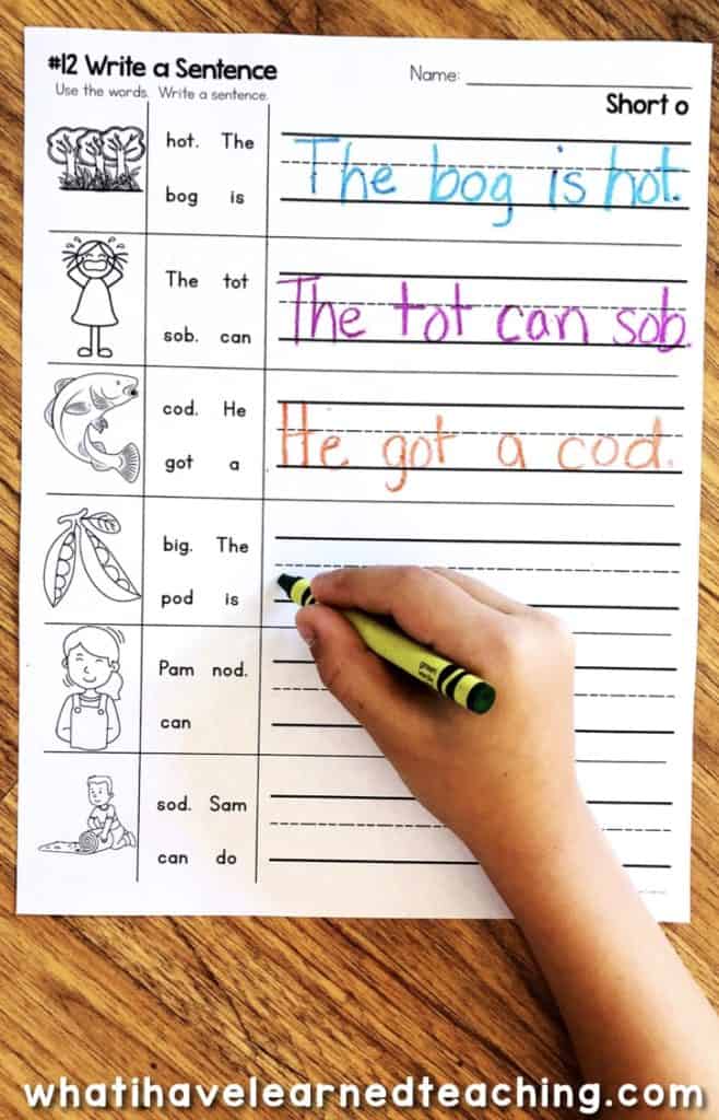 Short O Worksheets for Short O CVC Words