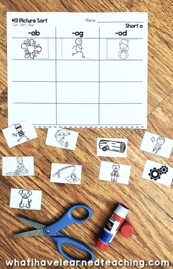 Short O Worksheets for Short O CVC Words