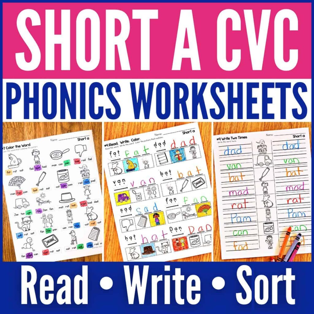 Short I Phonics Worksheets - Short I CVC Words