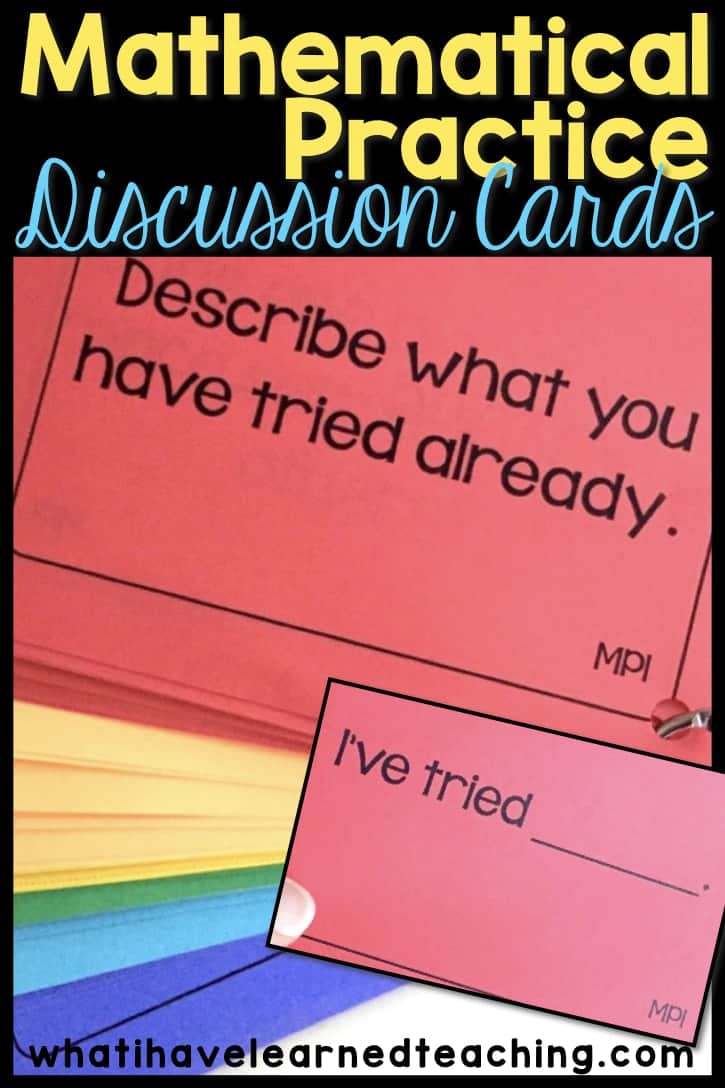 Mathematical Practice Discussion Cards Get Students Talking about Math