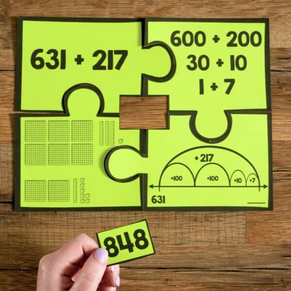 Third Grade Number Puzzles BUNDLE