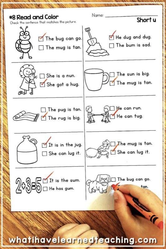 Short U Worksheets & Activities