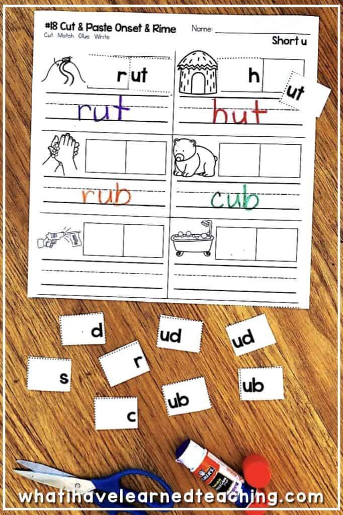 Short U Worksheets & Activities
