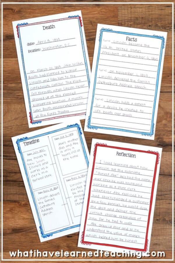 Biography Report Template (Book Report, Lapbook & Project)
