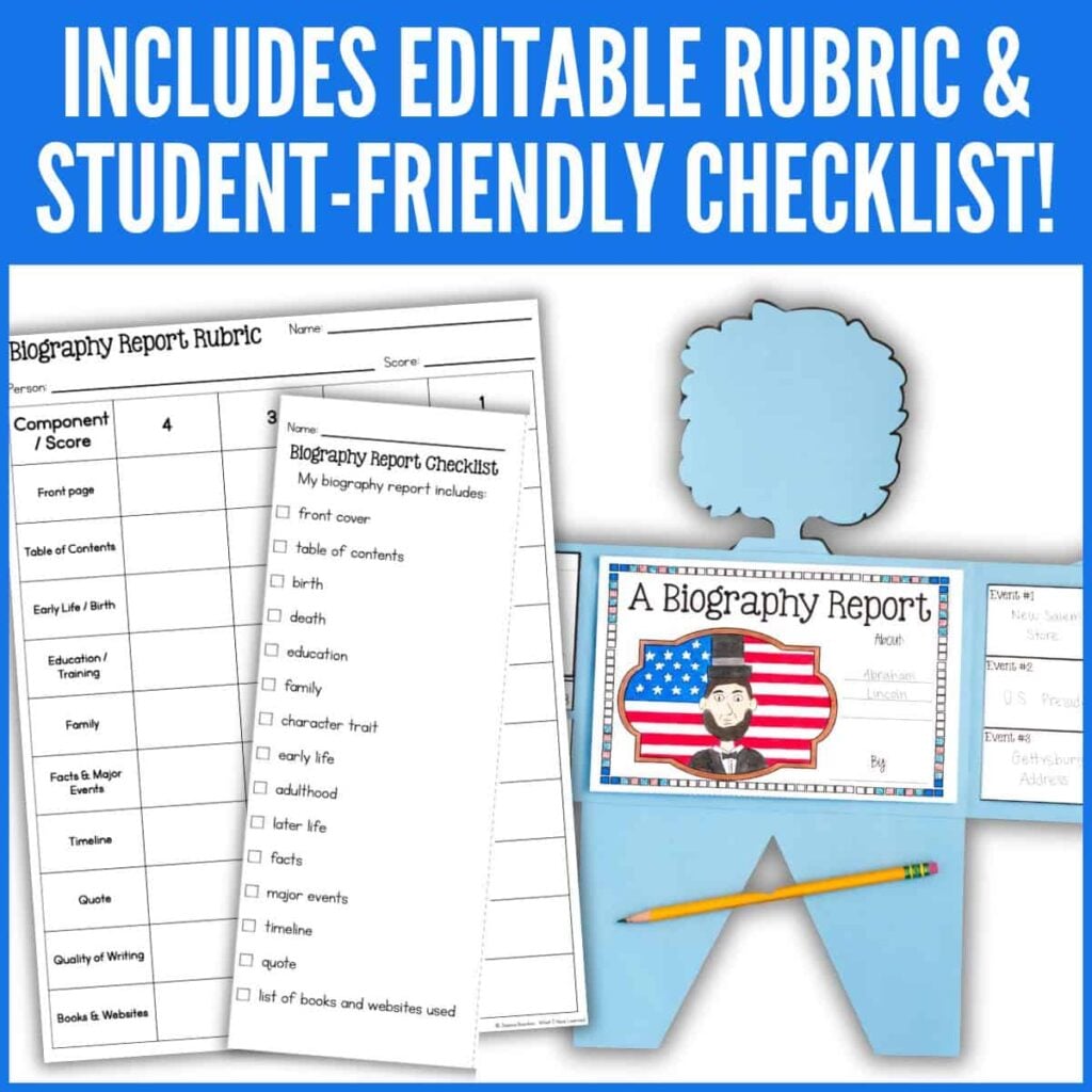Biography Report & Biography Project – Research and Writing Activities ...