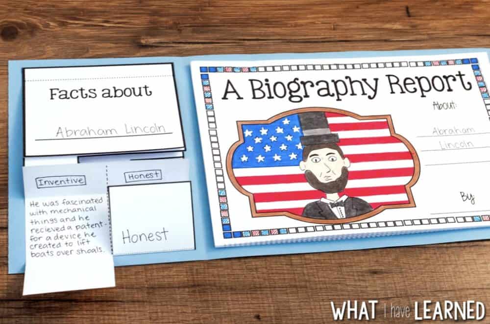Biography Report Template (Book Report, Lapbook & Project)