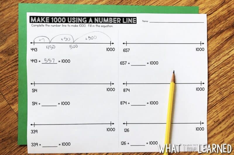Make 100 and Make 1000 Place Value Strategies with Friendly Numbers