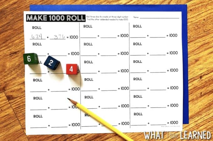 Make 100 and Make 1000 Place Value Strategies with Friendly Numbers