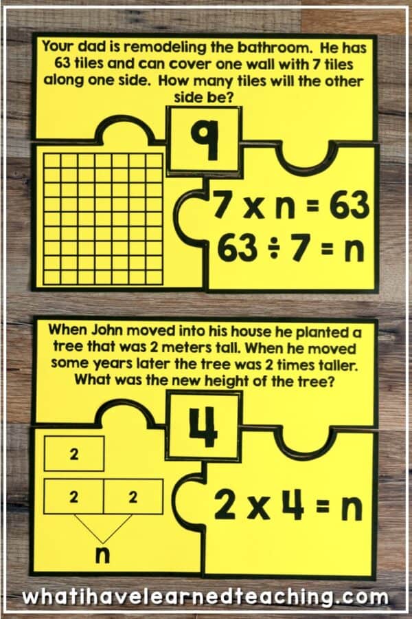 Number Puzzles for Third Grade Math Stations