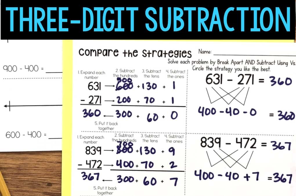 Subtracting 3 Digit Numbers Worksheets Worksheets For Kindergarten